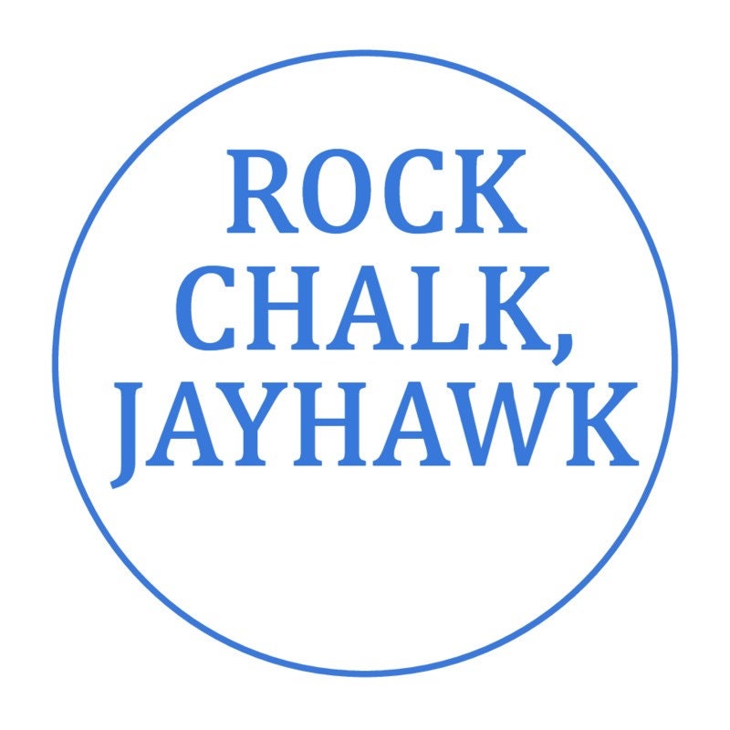Rock Chalk Jayhawk | Stickers | State | KU | Cheer | Blue | 1"(48), 1. ...