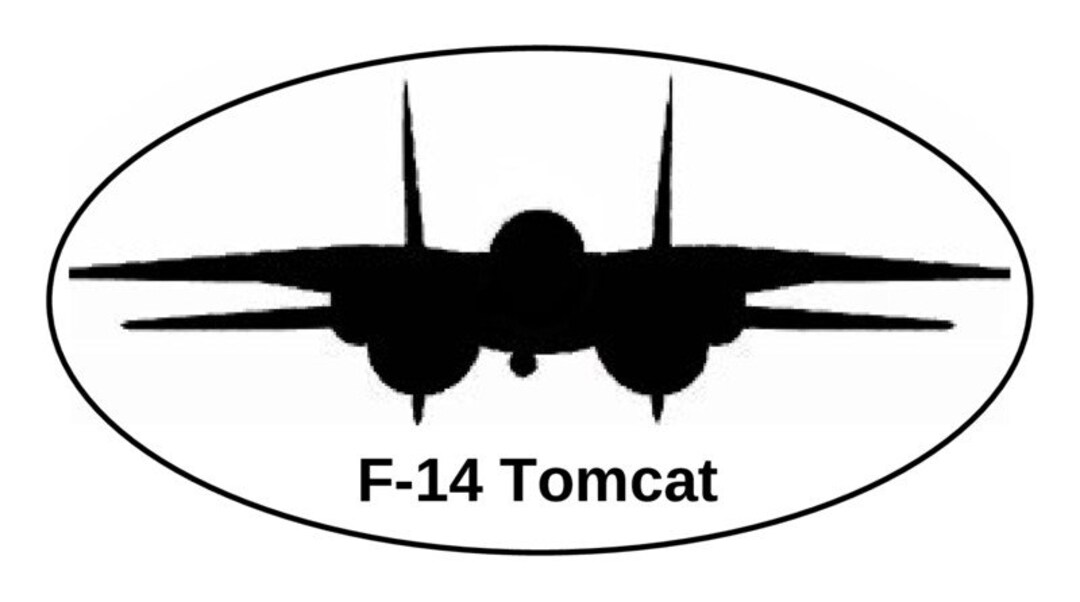 F-14 Tomcat Sticker Military Aviation Fighter 3x5, 4x6, 5x7 Oval ...
