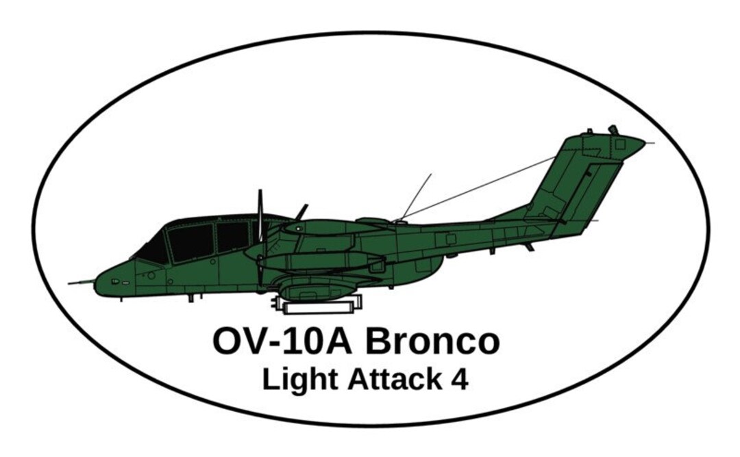 OV-10 Bronco | Sticker | Military | Aviation | 3x5" Oval Sticker | Navy ...