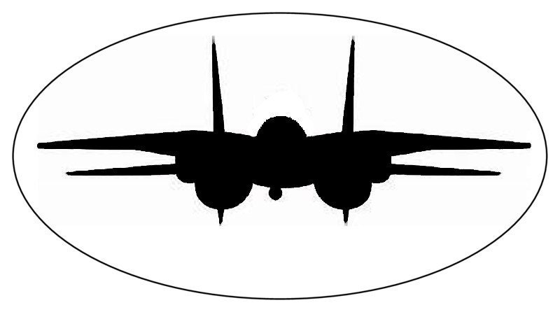 F-14 Tomcat | Sticker | Military | Aviation | 3x5" Oval Sticker | Navy ...