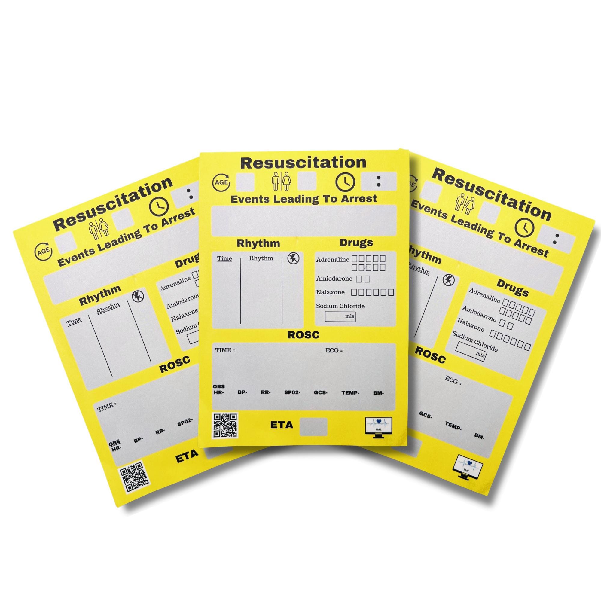 Medical, Trauma, Resuscitation Bundle History Pocket Sized Notepad ...