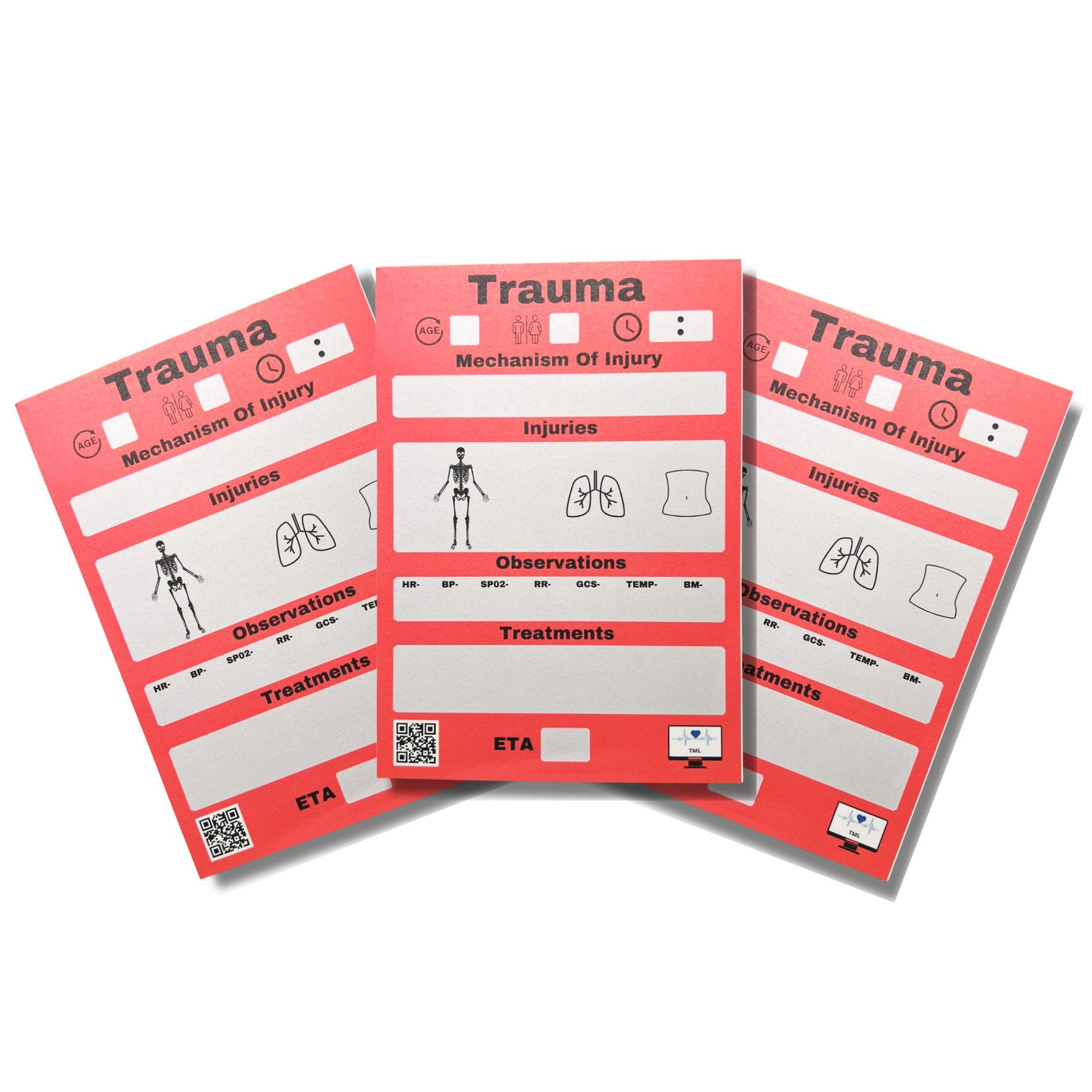 Medical, Trauma, Resuscitation Bundle History Pocket Sized Notepad ...