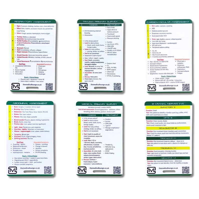 Ultimate Patient Assessment 6 Card Bundle – Paramedic & Student ...