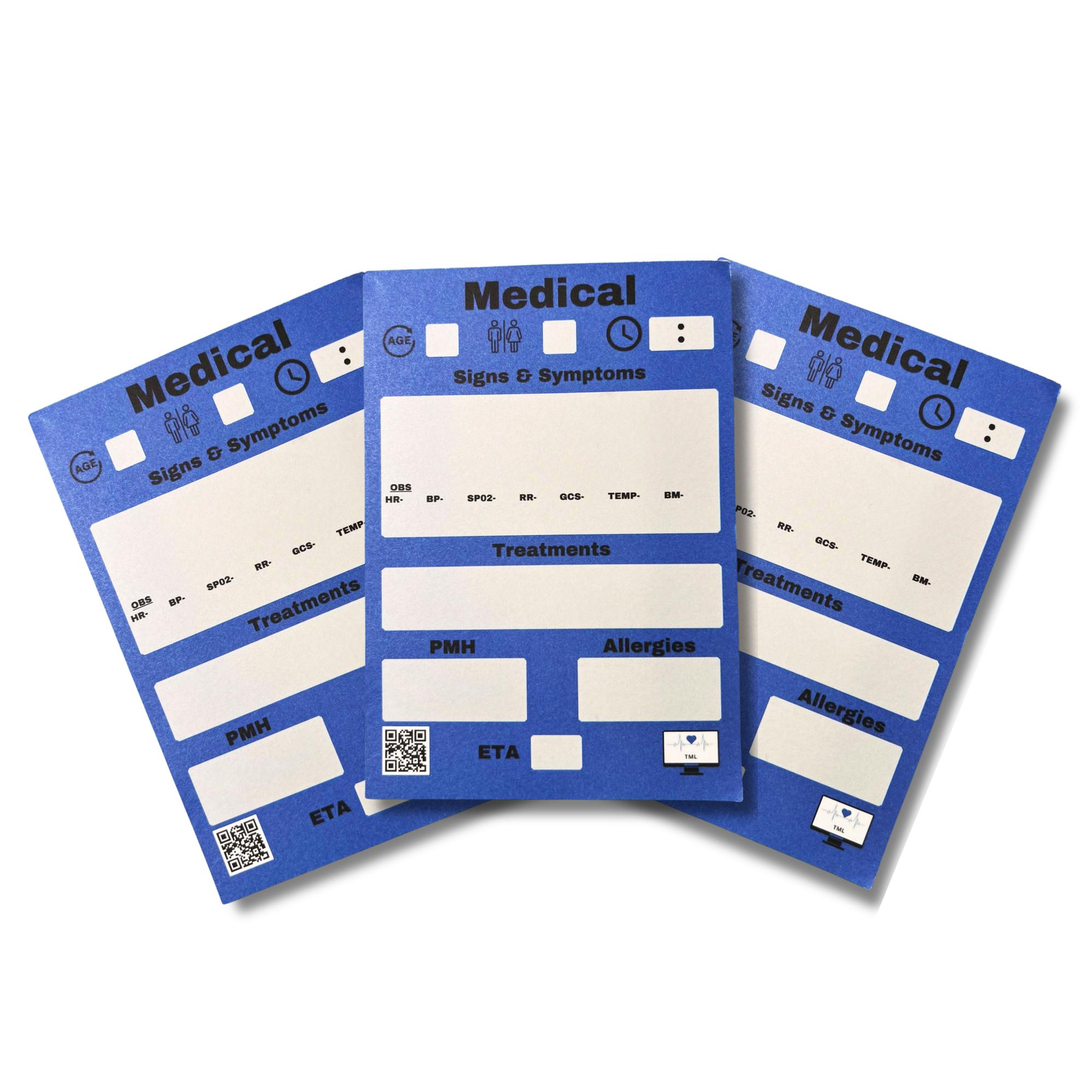 Medical, Trauma, Resuscitation Bundle History Pocket Sized Notepad ...