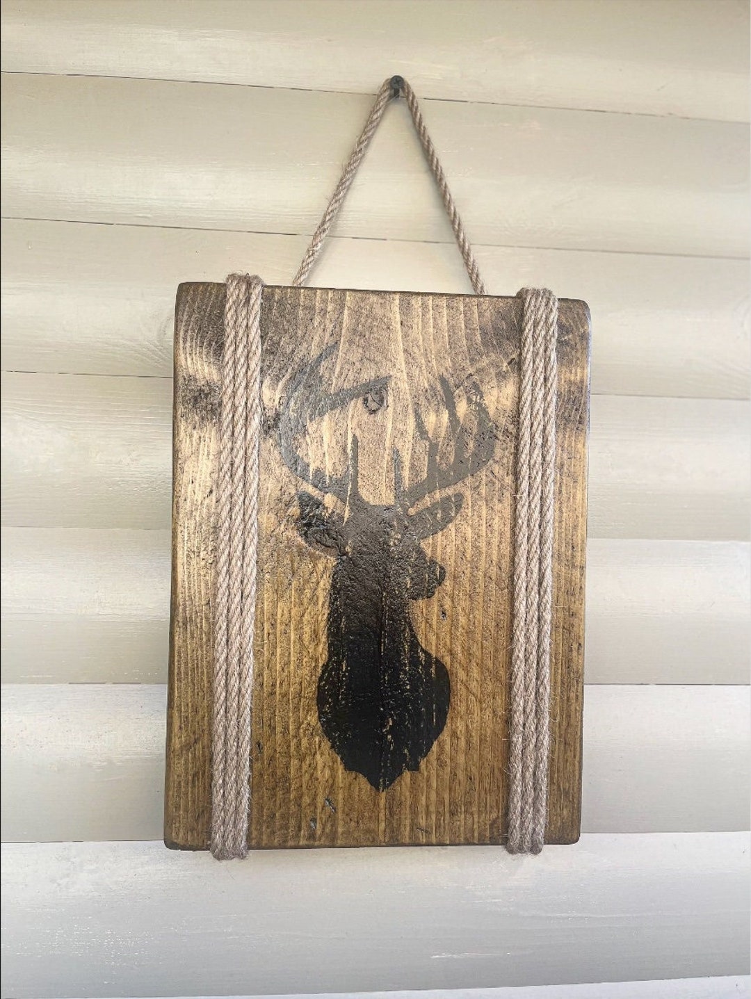 Stag Hanging Sign - Etsy