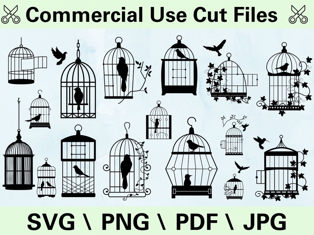 SVG Bird Cage, SVG Bird Cage, Cut SVG File, Svg Birdcage Flowers, Svg ...