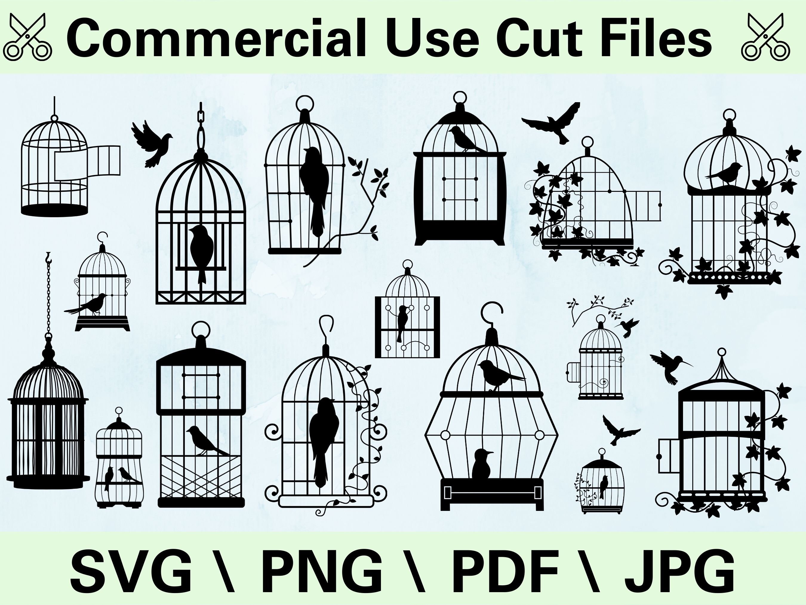 SVG Bird Cage, SVG Bird Cage, Cut SVG File, Svg Birdcage Flowers, Svg ...