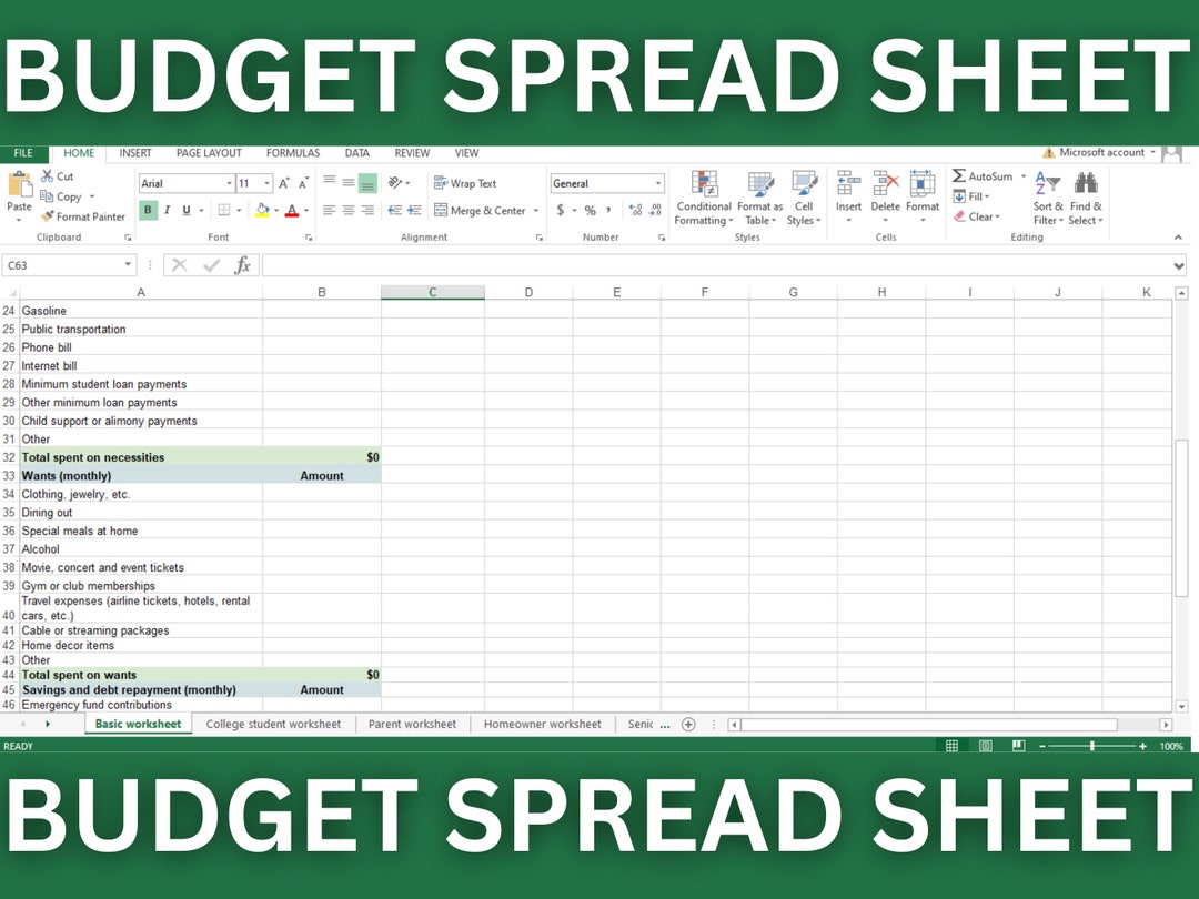 Templates of Ultimate Monthly Budget Spreadsheet for Excel, Budget ...