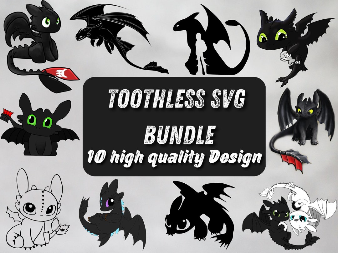 Toothless SVG PNG Bundle, Dragon Toothless Svg, Night Fury Svg ...