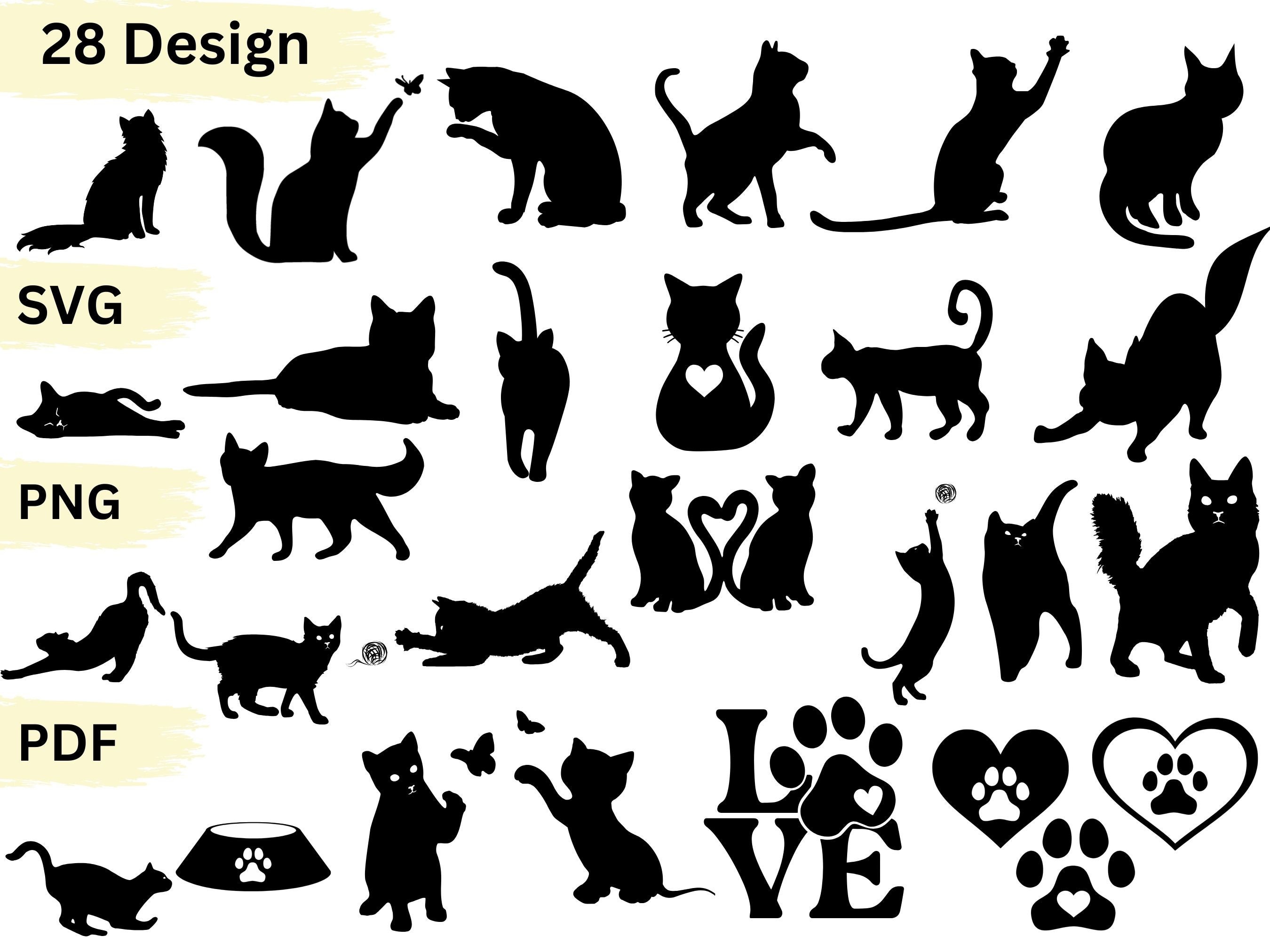 Cat SVG, Animal SVG, Cute Cat, Cat SVG Cut Files for Cricut, Cat Svg ...