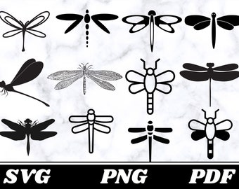 DRAGONFLY SVG, Dragonfly Svg Bundle, Dragonfly Clipart, Dragonfly Cut ...