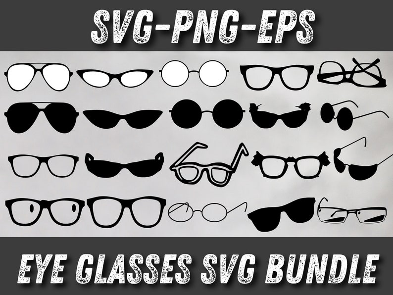 Eyeglasses SVG Bundle, Sunglasses Svg Bundle, Eyeglasses Cut File ...
