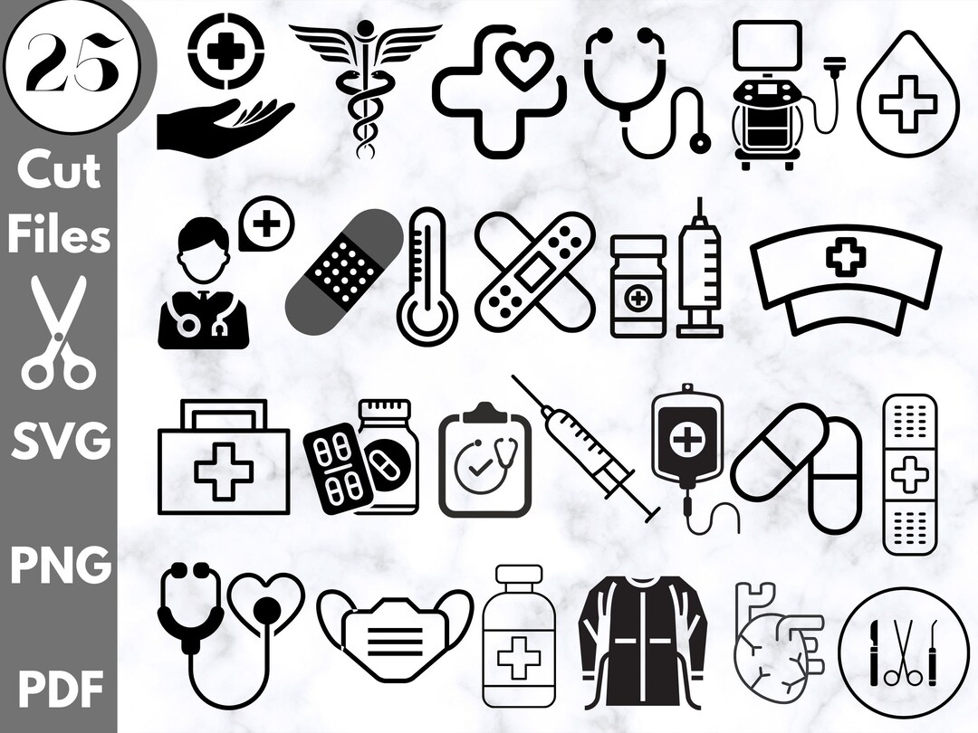 Medical Icons SVG Medical Svg Bundle Doctor Svg Bundle Svg Cut Files ...