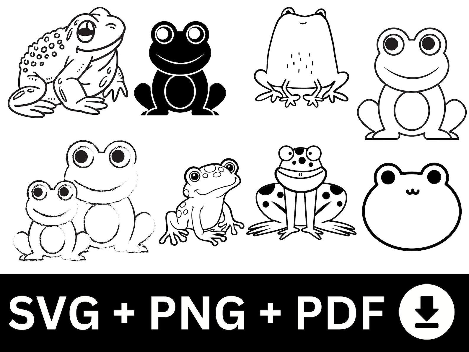Frog SVG , Cute Frog SVG, Frog Clipart, Frog Silhouette, Baby Shower ...