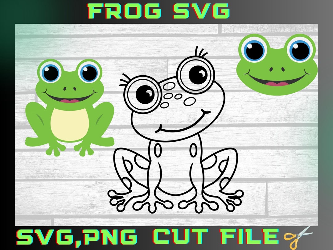 Cute Frog Svg, Svg for Cricut and Silhouette,cute Frog Svg,frog Face ...
