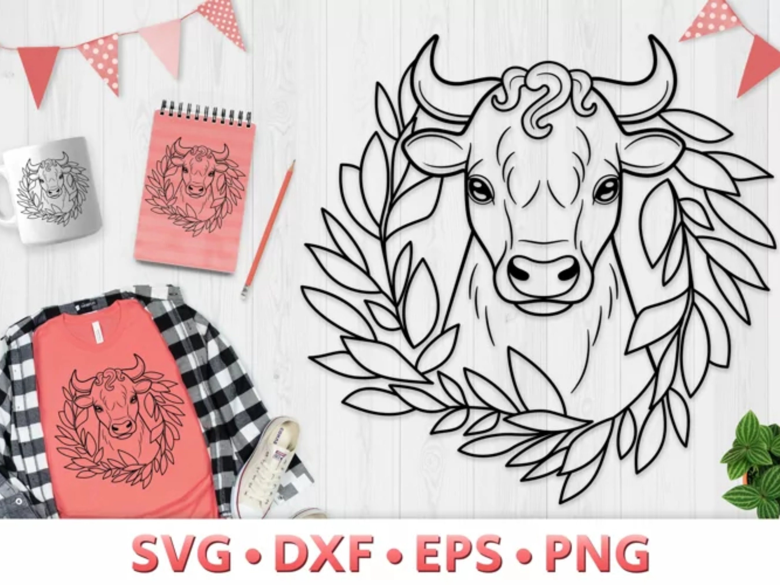 Vaca con corona svg, Vaca floral svg, Vaca linda svg, Animal floral svg ...