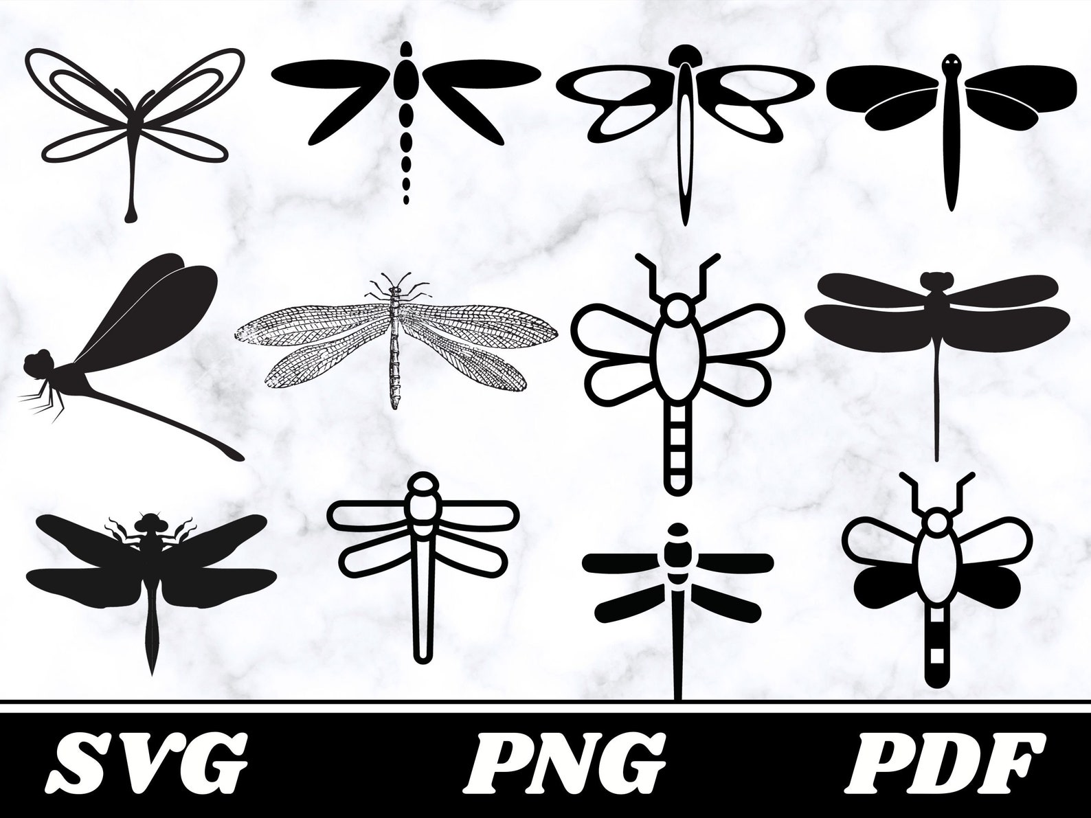 Dragonfly SVG Bundle, Insect Svg, Dragonfly Vector, Dragonflies, Wings ...