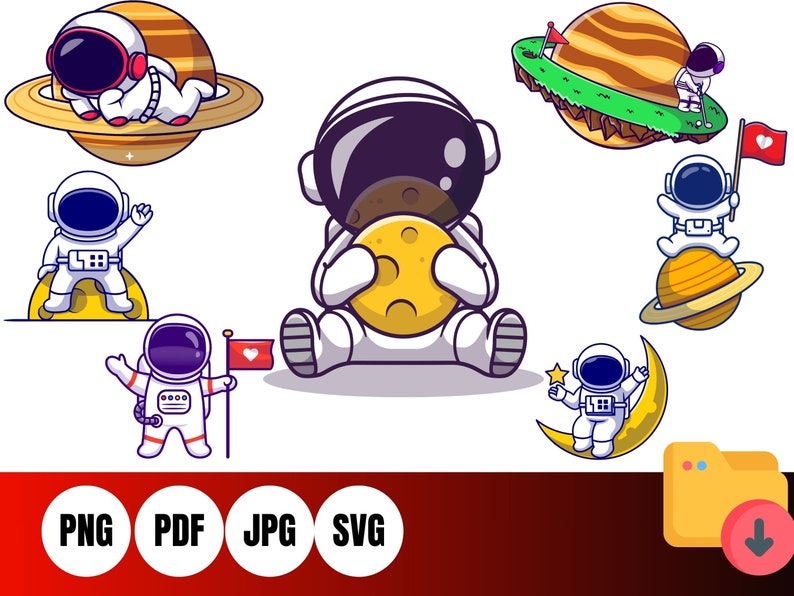 Astronaut Svg Png Bundle Astronaut Clipart Astronaut Kid - Etsy