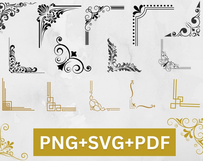 Corner Svg. Corner Svg Bundle. Corner PNG. Corner Clipart. Corner Cut ...