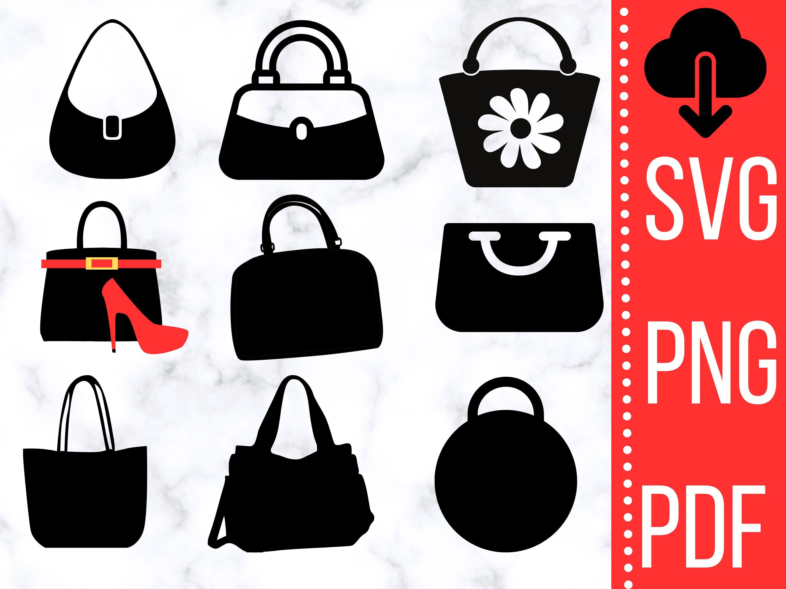 Handbag SVG, Purse SVG, Hand Purse Svg, Fashion Svg, Purse Circut ...
