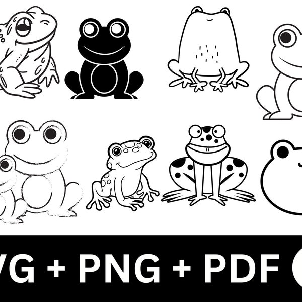 Frog Svg - Etsy