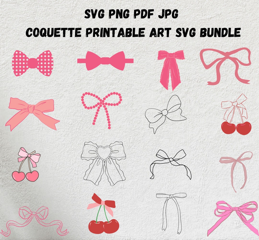 Coquette Printable Art SVG, Coquette Printable Svg, Coquette Svg Bundle ...