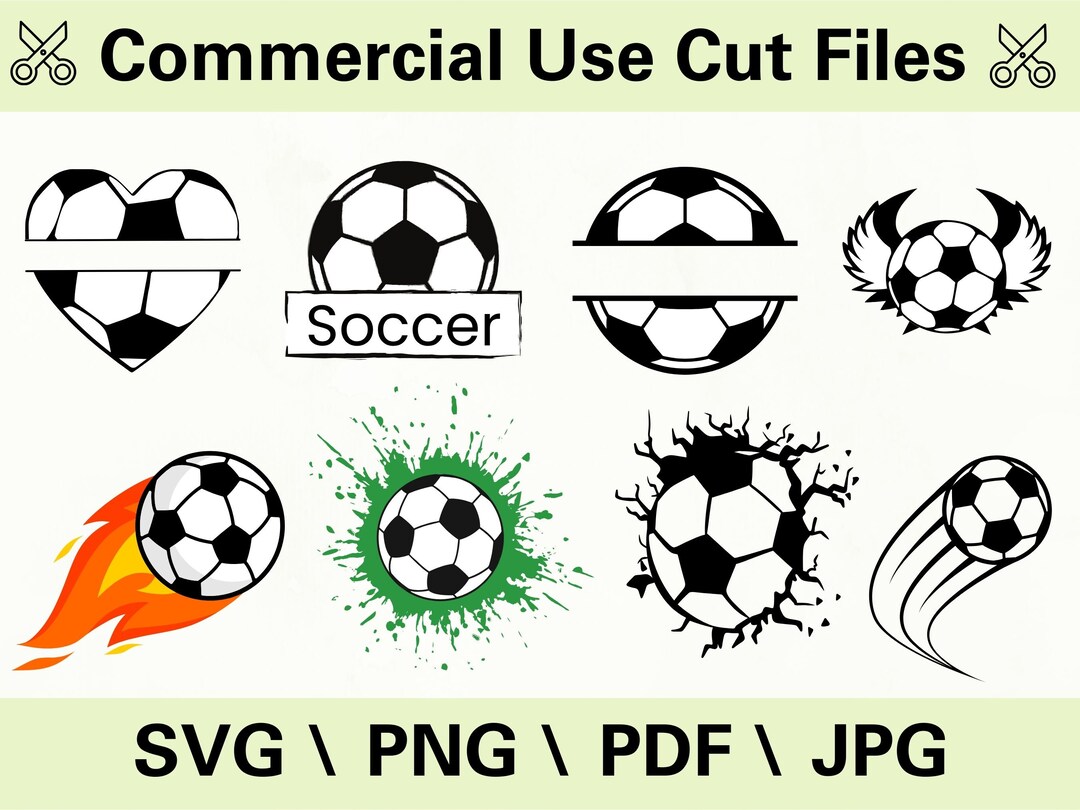 Football Ball Split Monogram SVG, Cricut Vector Cut File, Silhouette ...