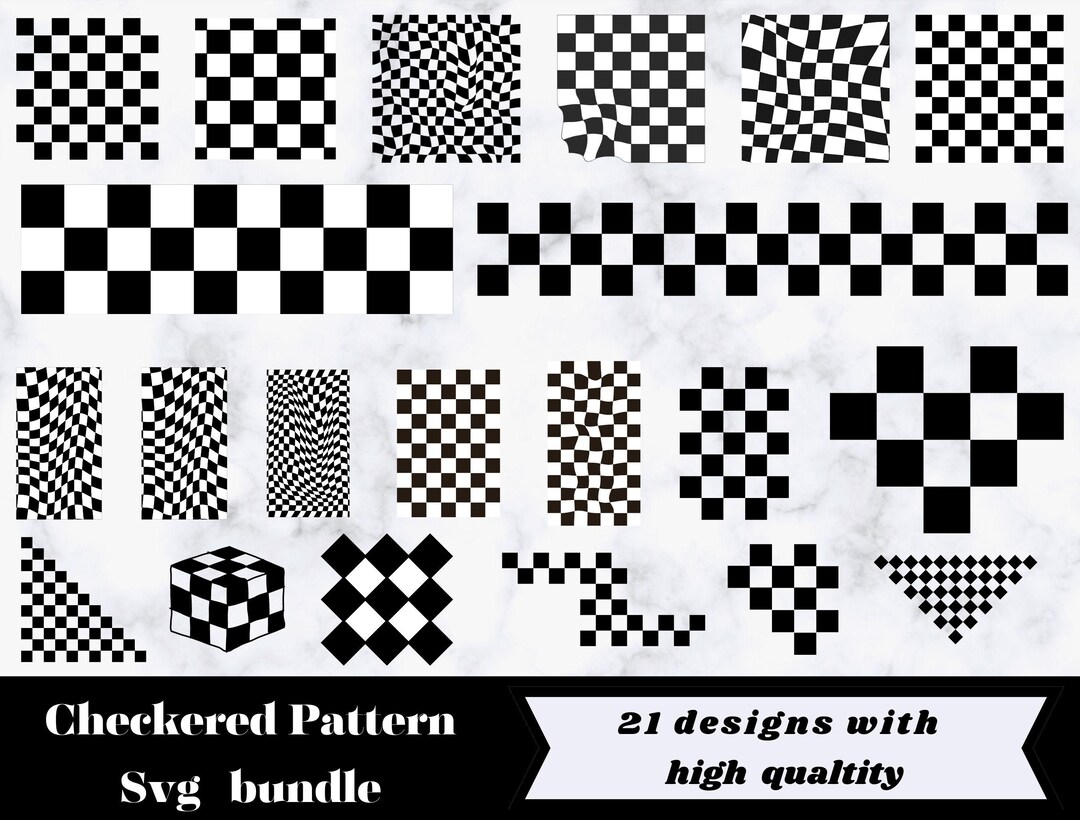 Checkered Bundle SVG, Instant Download, Checkered Pattern Svg, Bundle ...