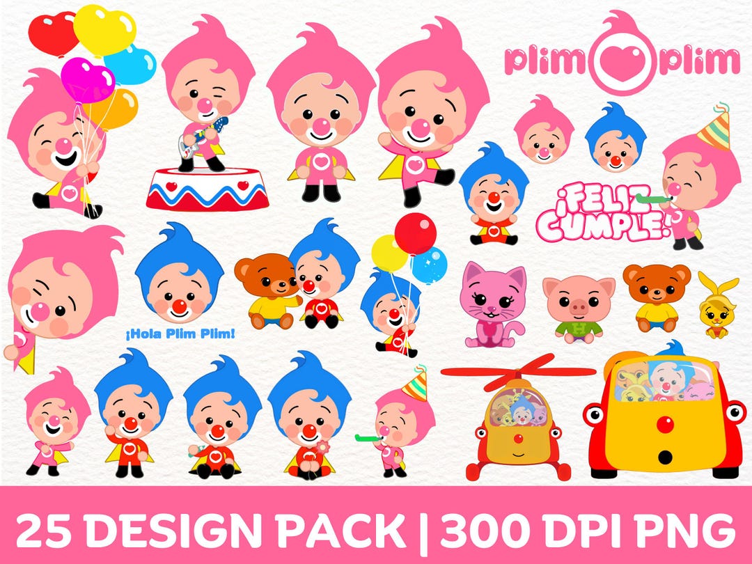 Pilm Pilm Png Bundle, Cute Character Png, Kawaii Cartoon Clipart, Baby ...