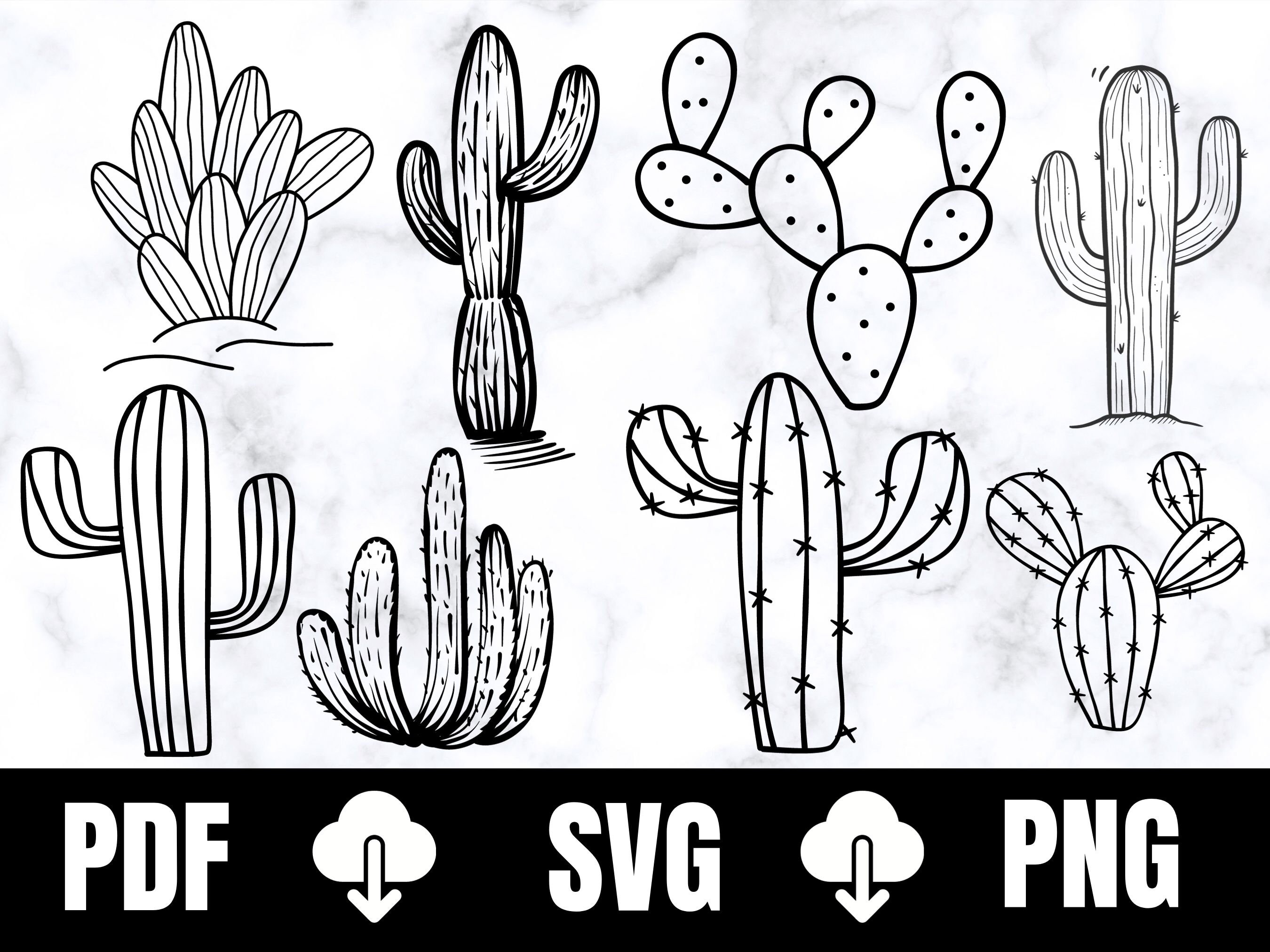 Cactus Svg,cactus Svg Files for Cricut,cactus Svg Bundle,cactus Cut ...