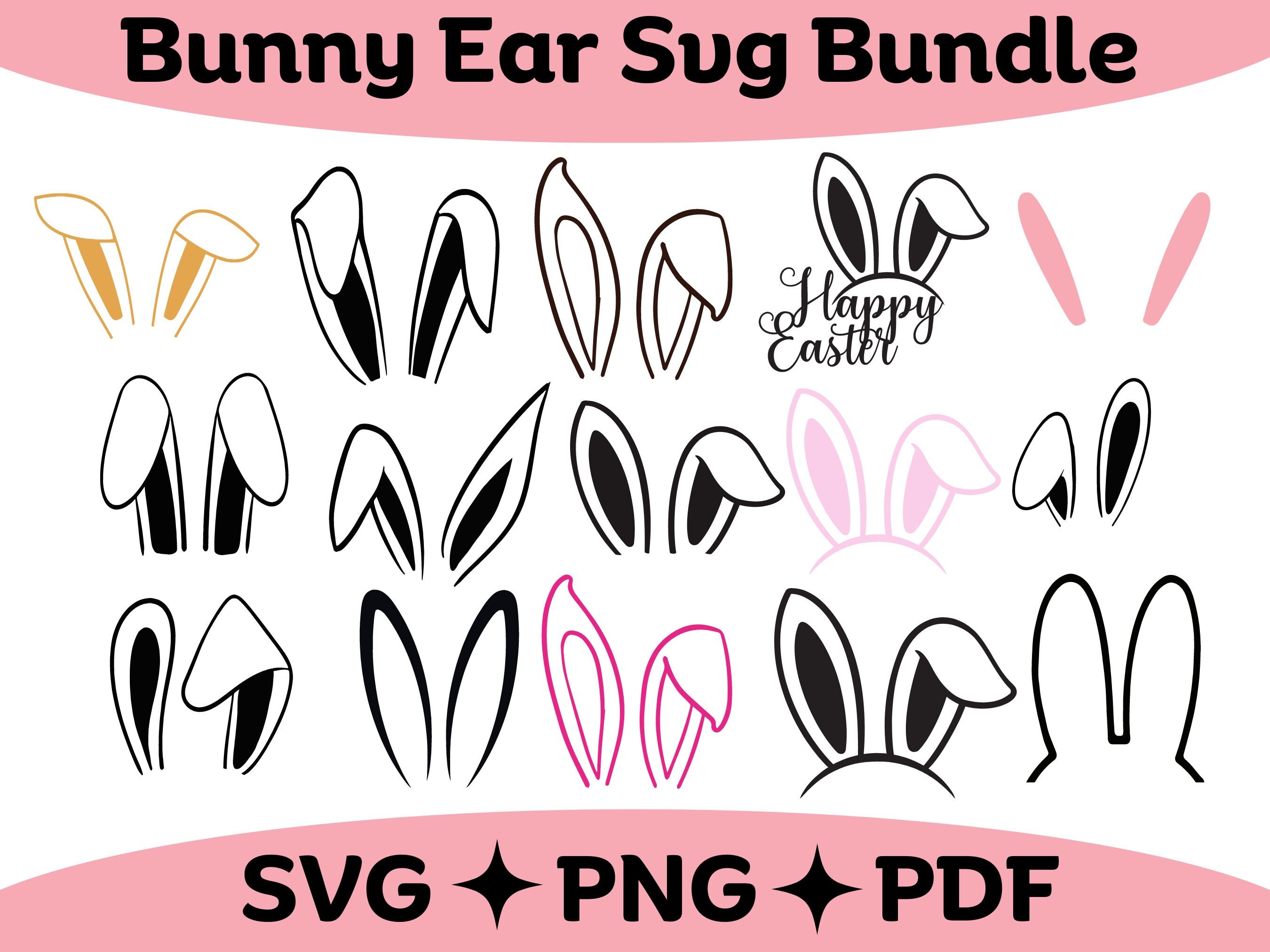 Easter Bunny Ears Svg Bundle Rabbit Ear Svg Cricut And Silhouette Png Bunny Ears Svg Rabbit
