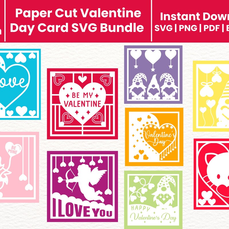 Valentines Day Card Svg - Etsy