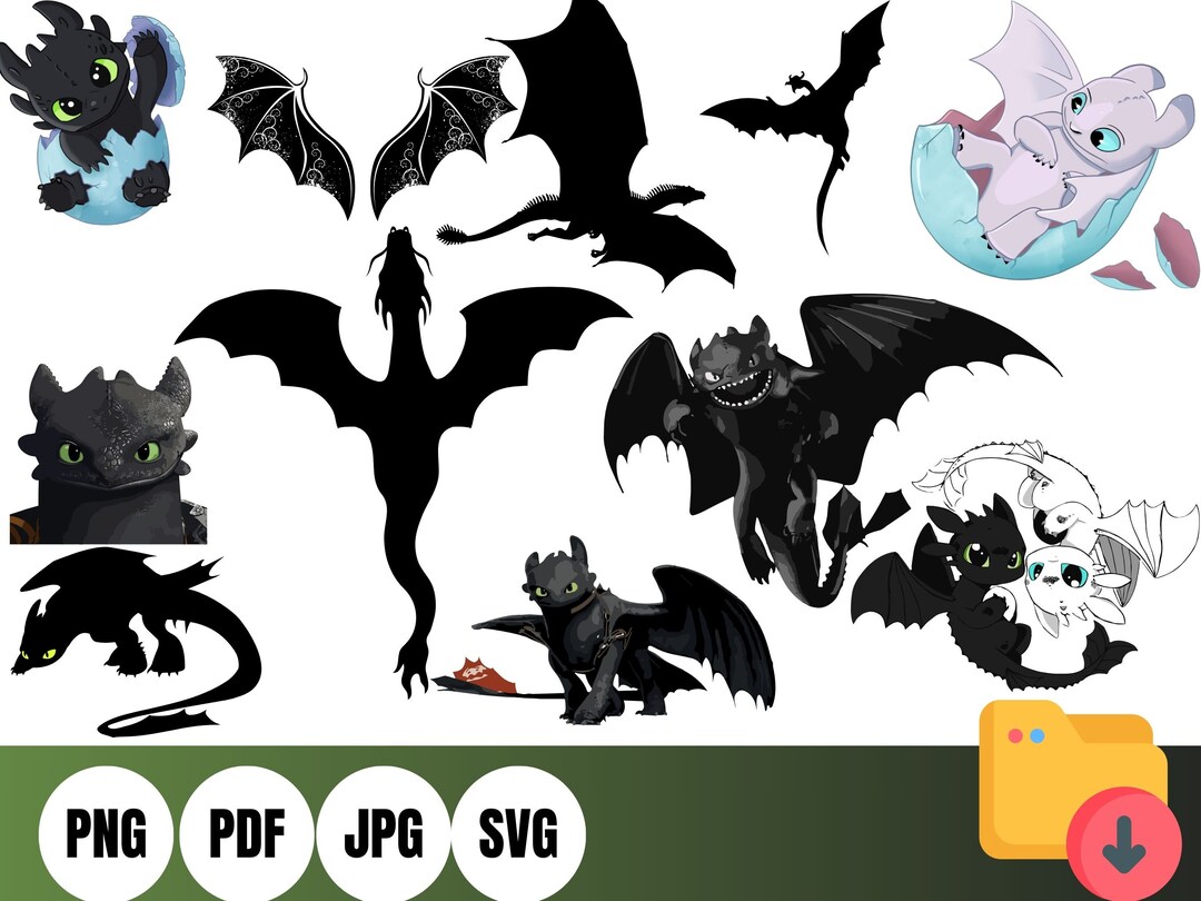 Cute Toothless SVG PNG Bundle,dragon SVG Bundle,dragon Clipart,dragon ...