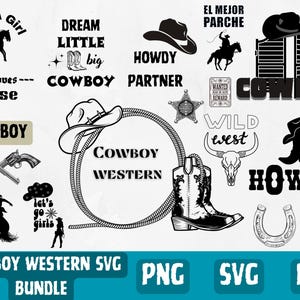 Cowboy SVG Bundle, Western Clipart, Western SVG, Cowboy Hat Cut Files ...