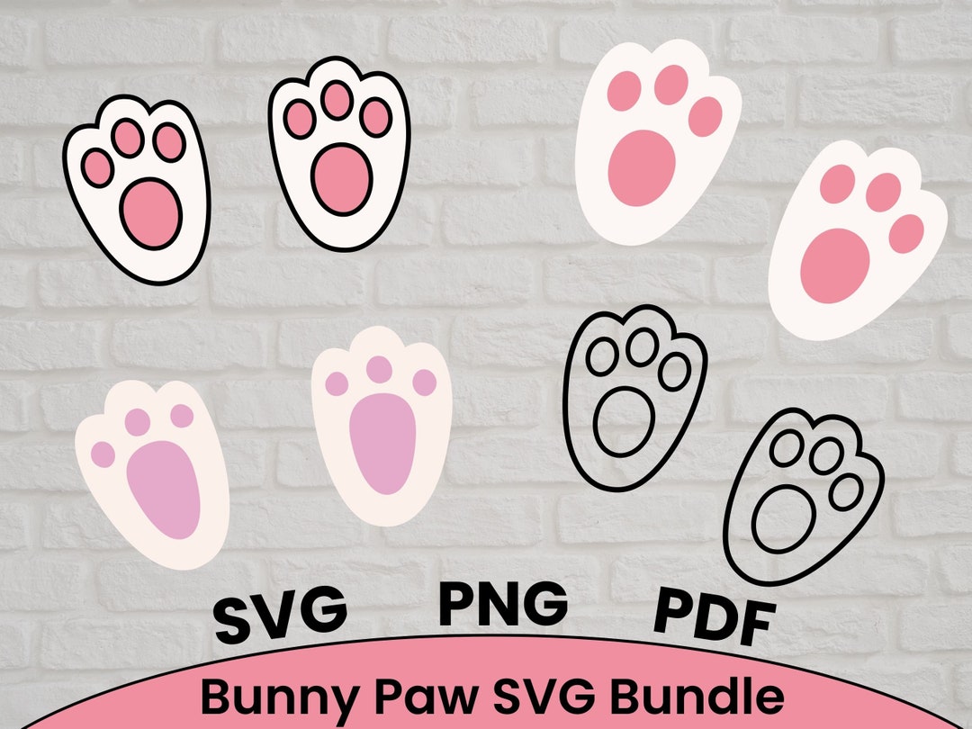 Easter Bunny Paw, Bunny Paw Svg, Instant Download, Bunny Footprint ...