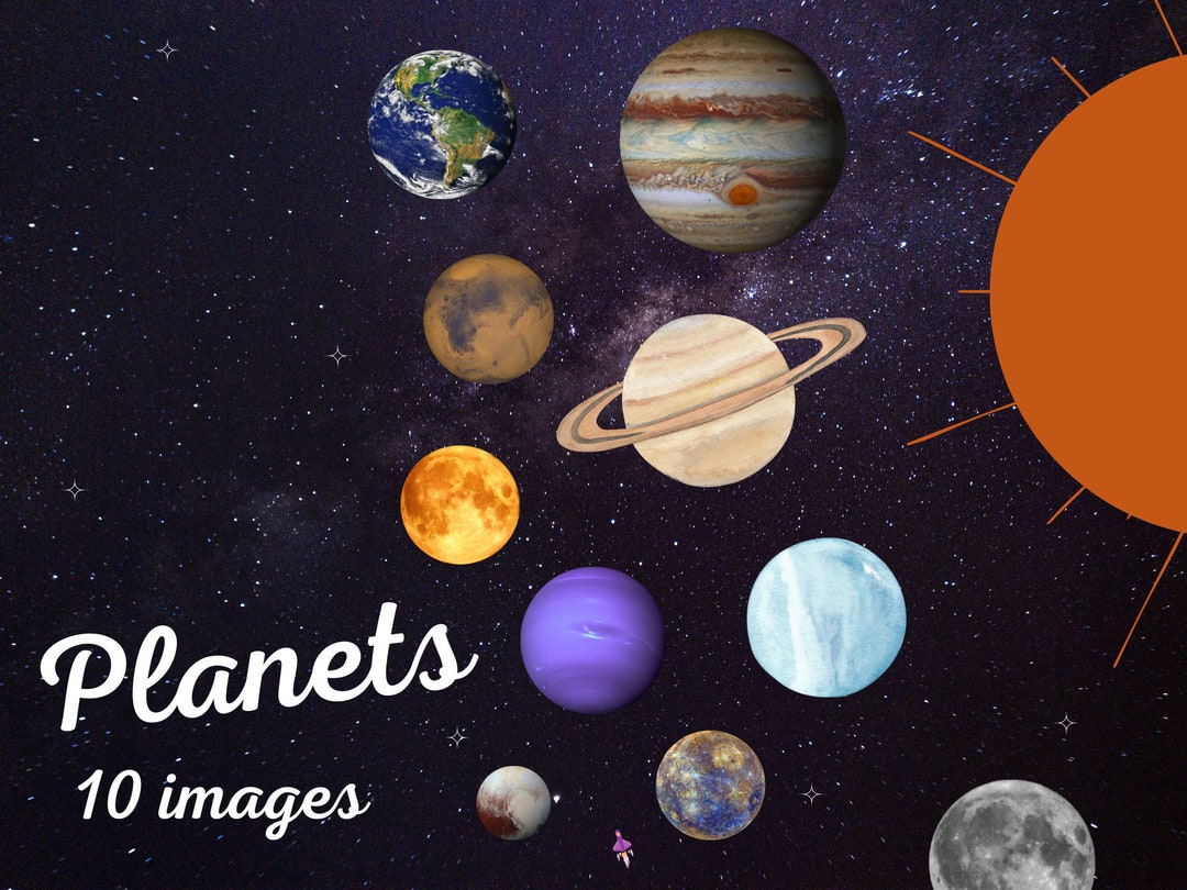 Planets Clipart Solar System Water Color - Etsy