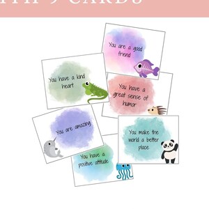 45 Kindness Cards Affirmation Cards Inspiring Lunchbox Printable Notes ...