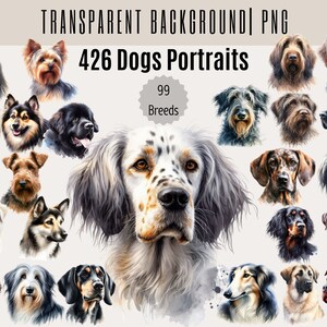 Watercolor Dog Clipart Bundle: 426 Dog Breeds PNG (digital Download) - Etsy