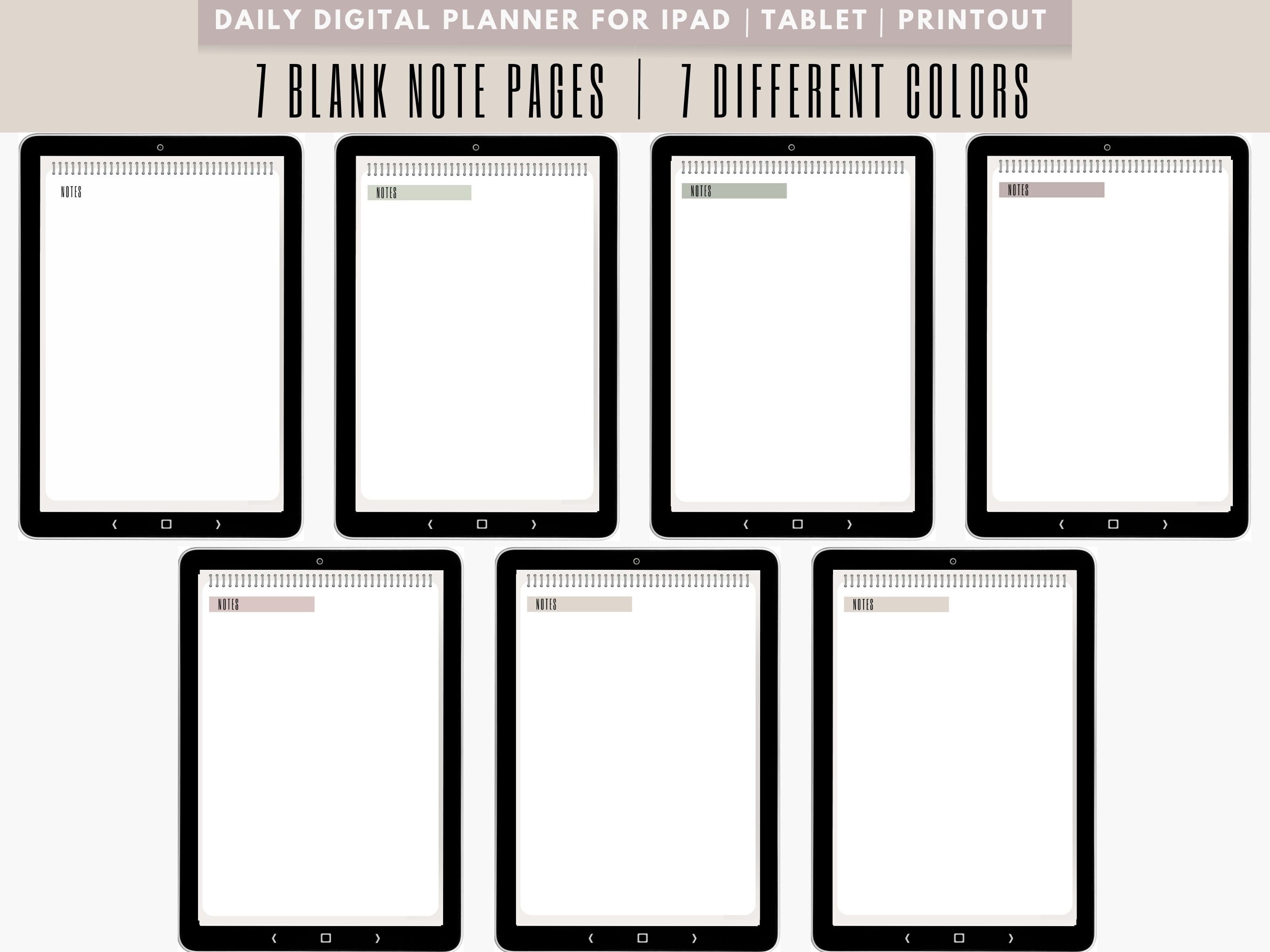 Undated Digital Planner Goodnotes Daily Planner Minimalist Planner ...