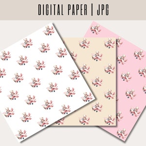 Watercolor Baby Girl Paper: Pastel Pink Designs (digital Download) - Etsy