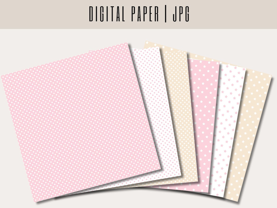 Watercolor Baby Girl Paper: Pastel Pink Designs (digital Download) - Etsy