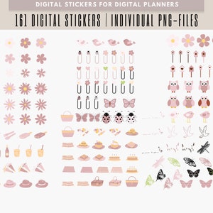 Digital Sticker Kit 161 PNG Stickers Sticky Notes Goodnotes Planner ...
