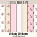 Watercolor Baby Girl Paper: Pastel Pink Designs (digital Download) - Etsy