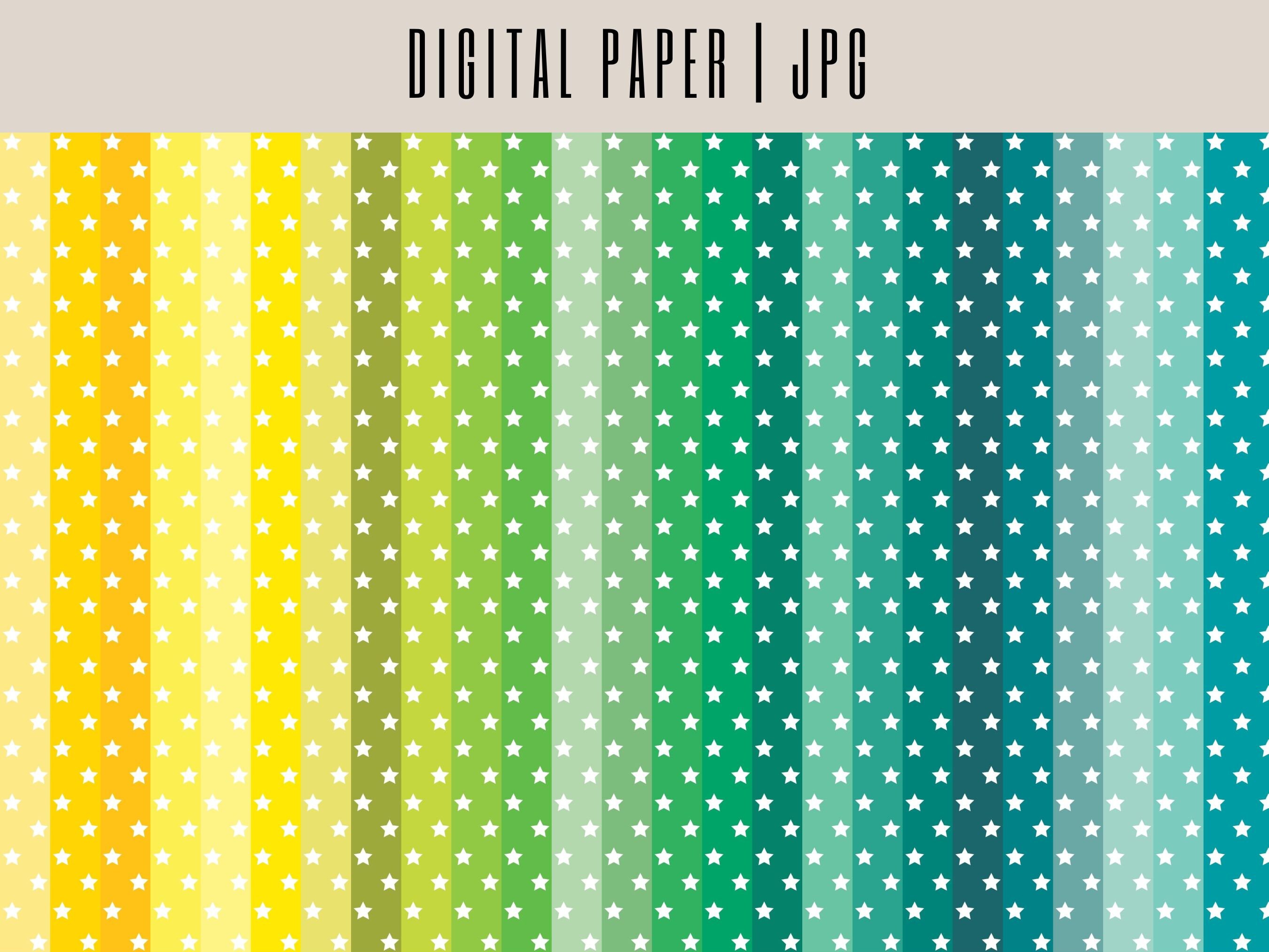 101 Tiny Stars Digital Paper Rainbow Colors, Small Geometric Mini Star ...