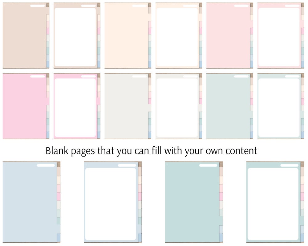 Digital 9 Subject Student Notebook iPad College School Customizable ...