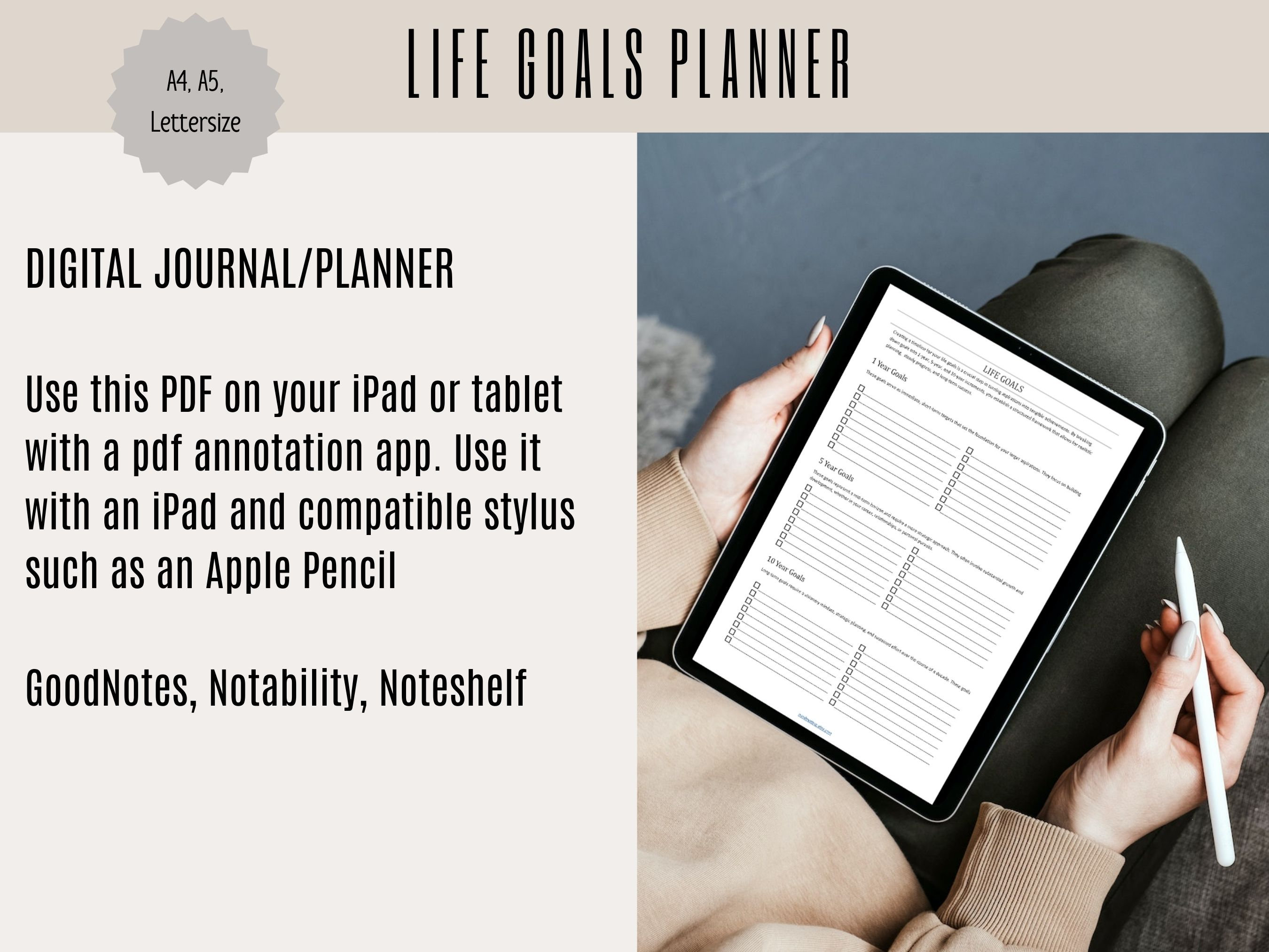 Life Goals Planner, Goal Setting, Life Vision Planner, My Future, Dream ...