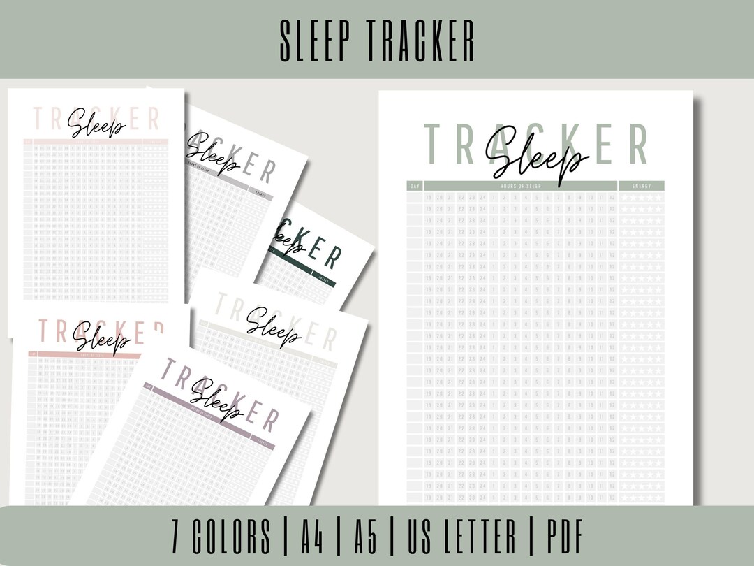 Sleep Tracker, Printable Journal Page, Monthly Sleep Tracker, Sleep Log ...