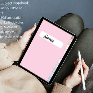 Digital 9 Subject Student Notebook iPad College School Customizable ...