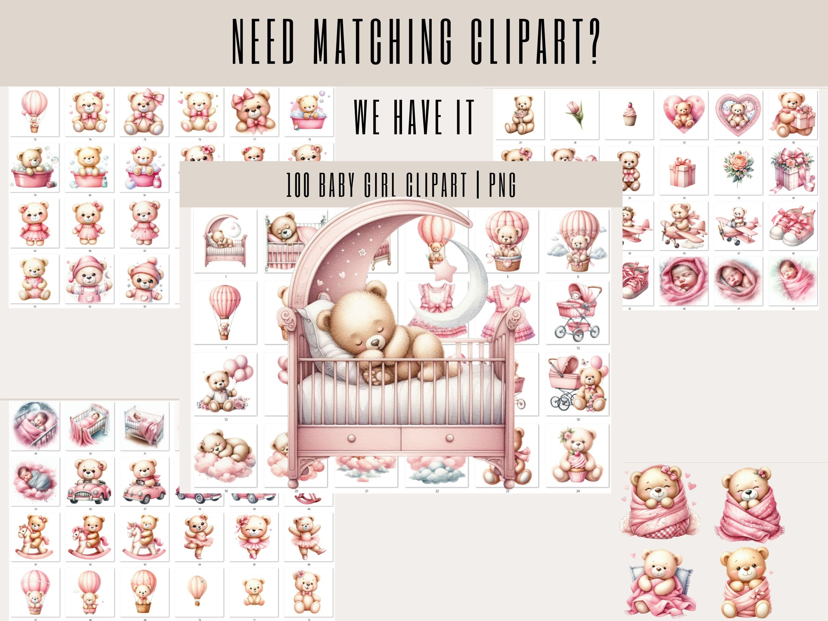 Watercolor Baby Girl Paper: Pastel Pink Designs (digital Download) - Etsy