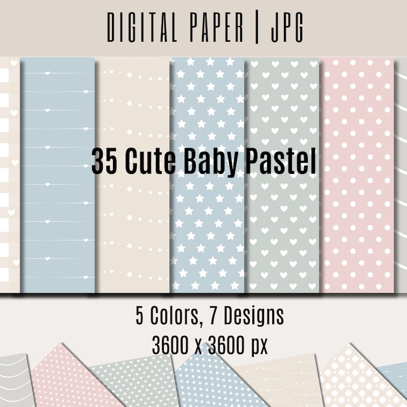 Baby Digital Paper - Etsy